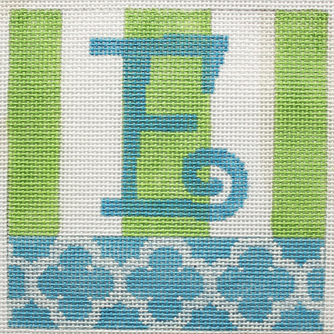 Beth Gantz # NP825LA Lime Aqua Quatrefoil